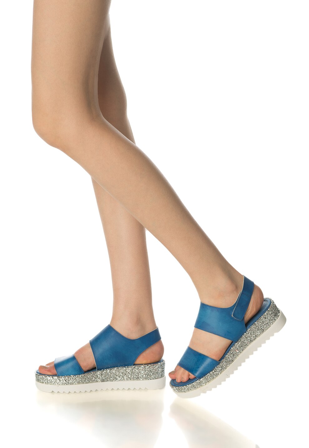 Zee Lane Сини сандали на скосена платформа 39 - eMAG.bg
