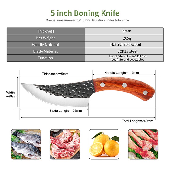 Cutit Japonez profesional, Forjat Manual, Aurov®, din Otel Inoxidabil ...
