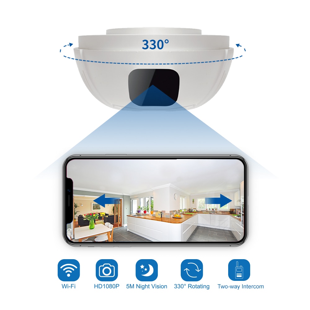 Detector Fum cu Camera Ascunsa Full HD, Rotatie senzor 330 grade, WIFI ...