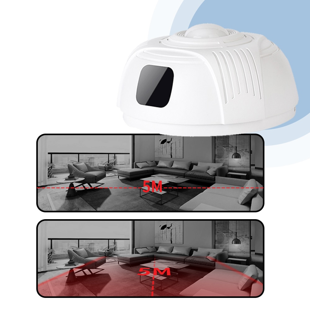 Detector Fum cu Camera Ascunsa Full HD, Rotatie senzor 330 grade, WIFI ...