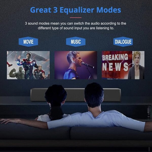 Soundbar xTouch S7020HP, 2.0, 80 W RMS, Bluetooth 5.0, USB, HDMI, Aux, дистанционно управление ...