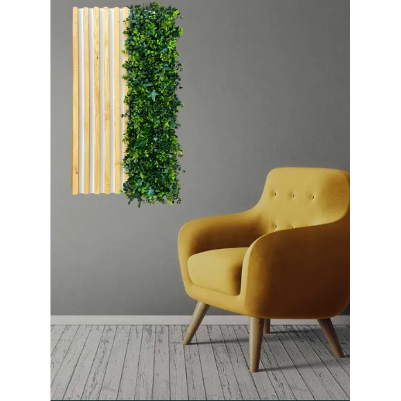 Cuier cu riflaje si iarba, panou decorativ 100 cm x 55 cm alb - eMAG.ro