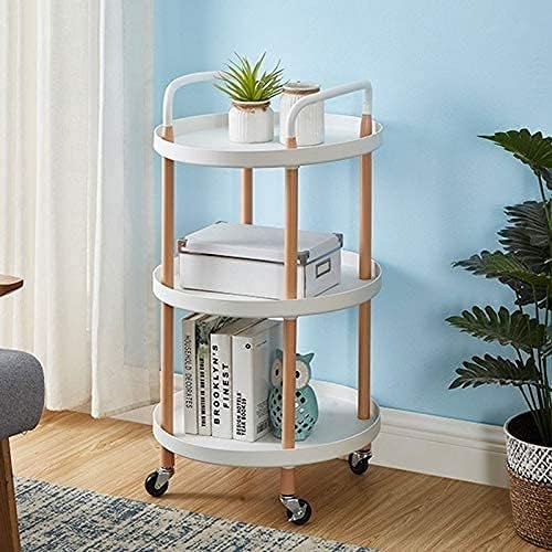 Organizator, WALALLA, Otel/Plastic, 3 Rafturi, Cu roti, Alb/Maro - eMAG.ro