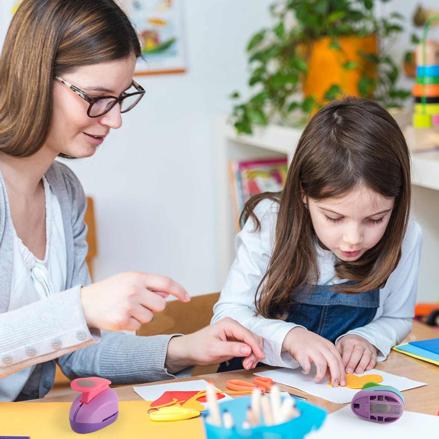 Set 4 Perforator Hobby, NIERBO®, Model Rotund, Plastic/Metal, Perforare ...