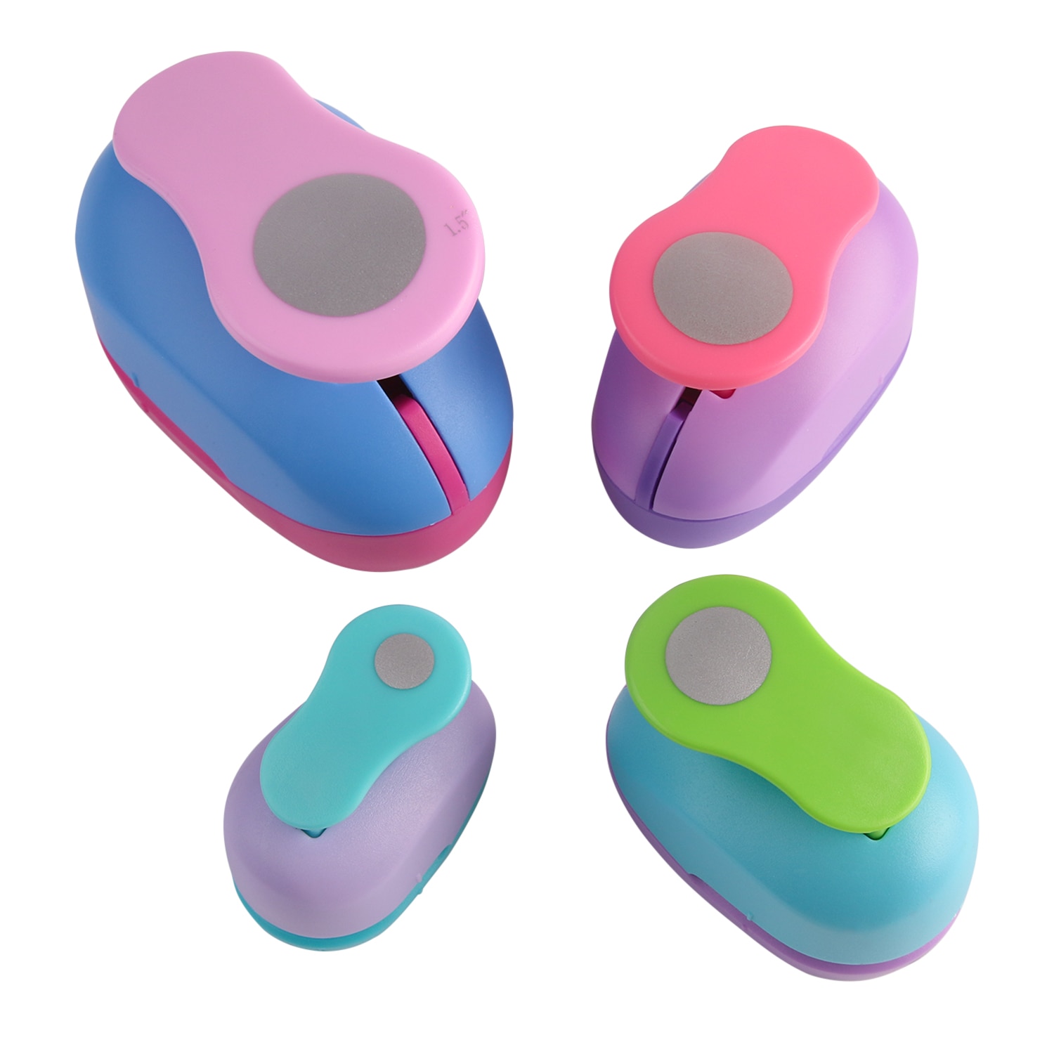 Set 4 Perforator Hobby, NIERBO®, Model Rotund, Plastic/Metal, Perforare ...