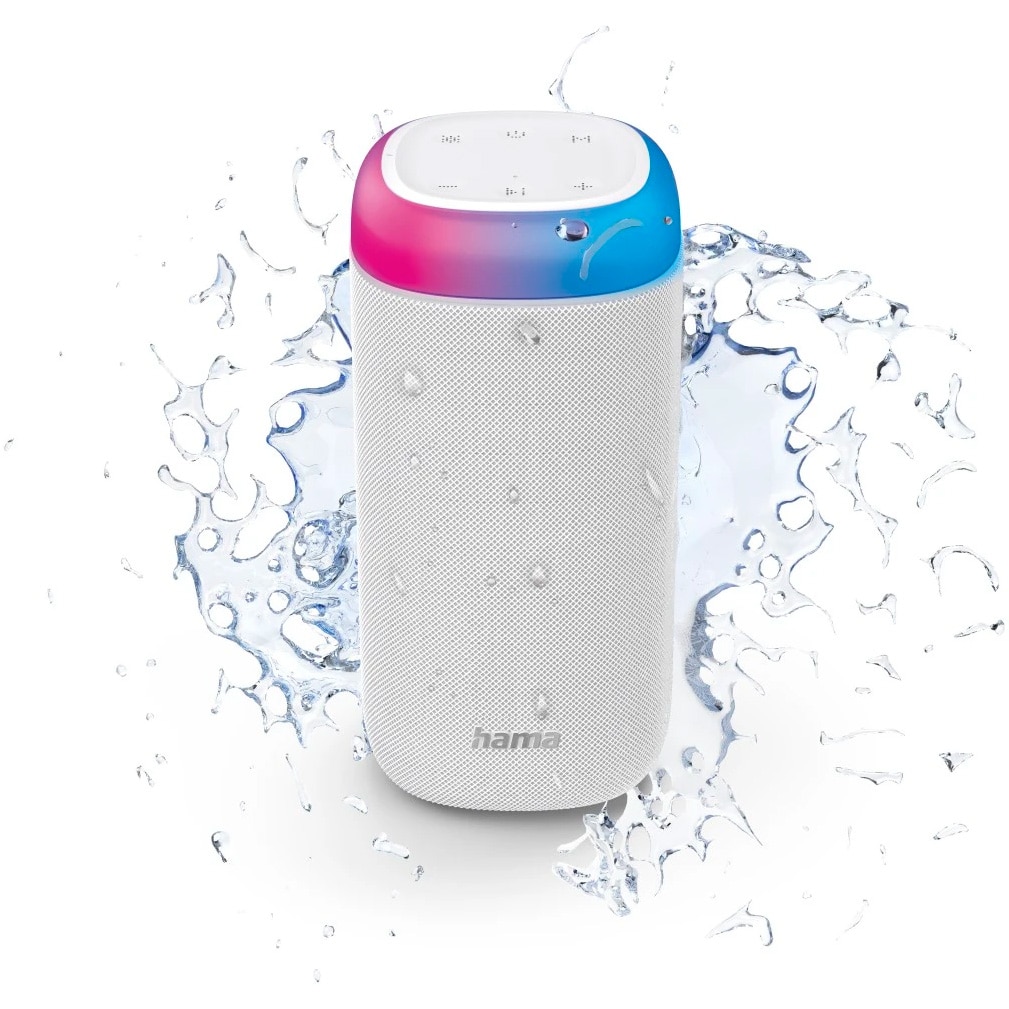 Boxa Hama Bluetooth® Shine 2.0, Led, Rezistent La Stropire, 30W, Alb ...