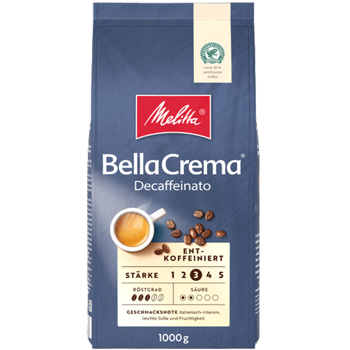 Cafea boabe, decafeinizata, Melitta Bellacrema, 1 kg - eMAG.ro