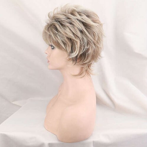 Peruca din Par Sintetic pentru Femei MIROXA® Sonya, Culoare Blond ...