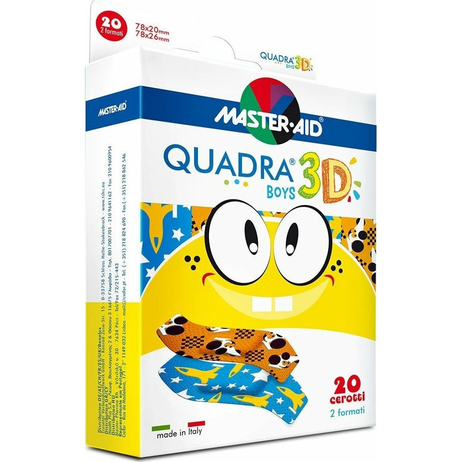 Set 20 plasturi pentru copii, Master Aid, Multicolor - eMAG.ro