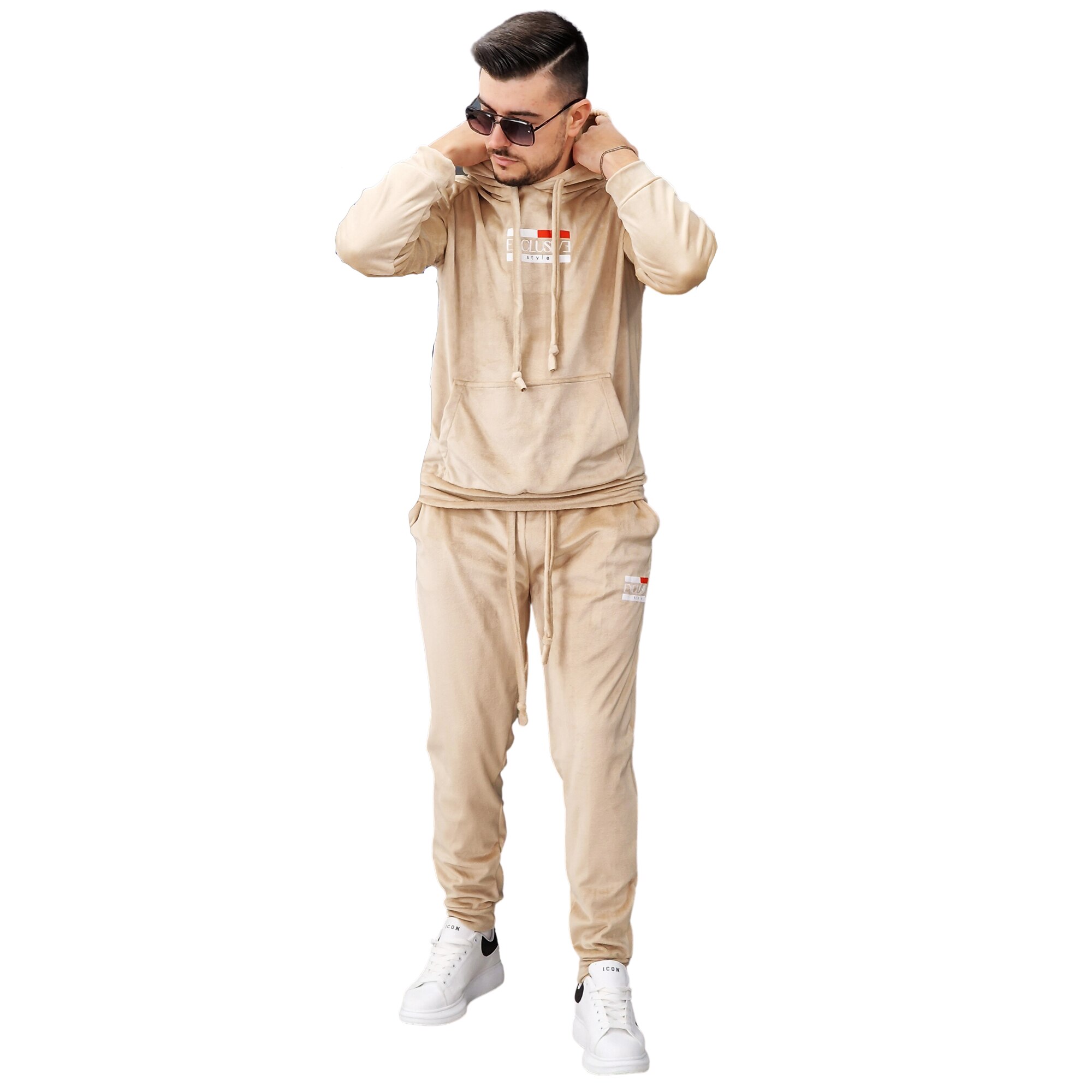 Trening barbatesc VEx, Catifea, XXL, Bej - eMAG.ro