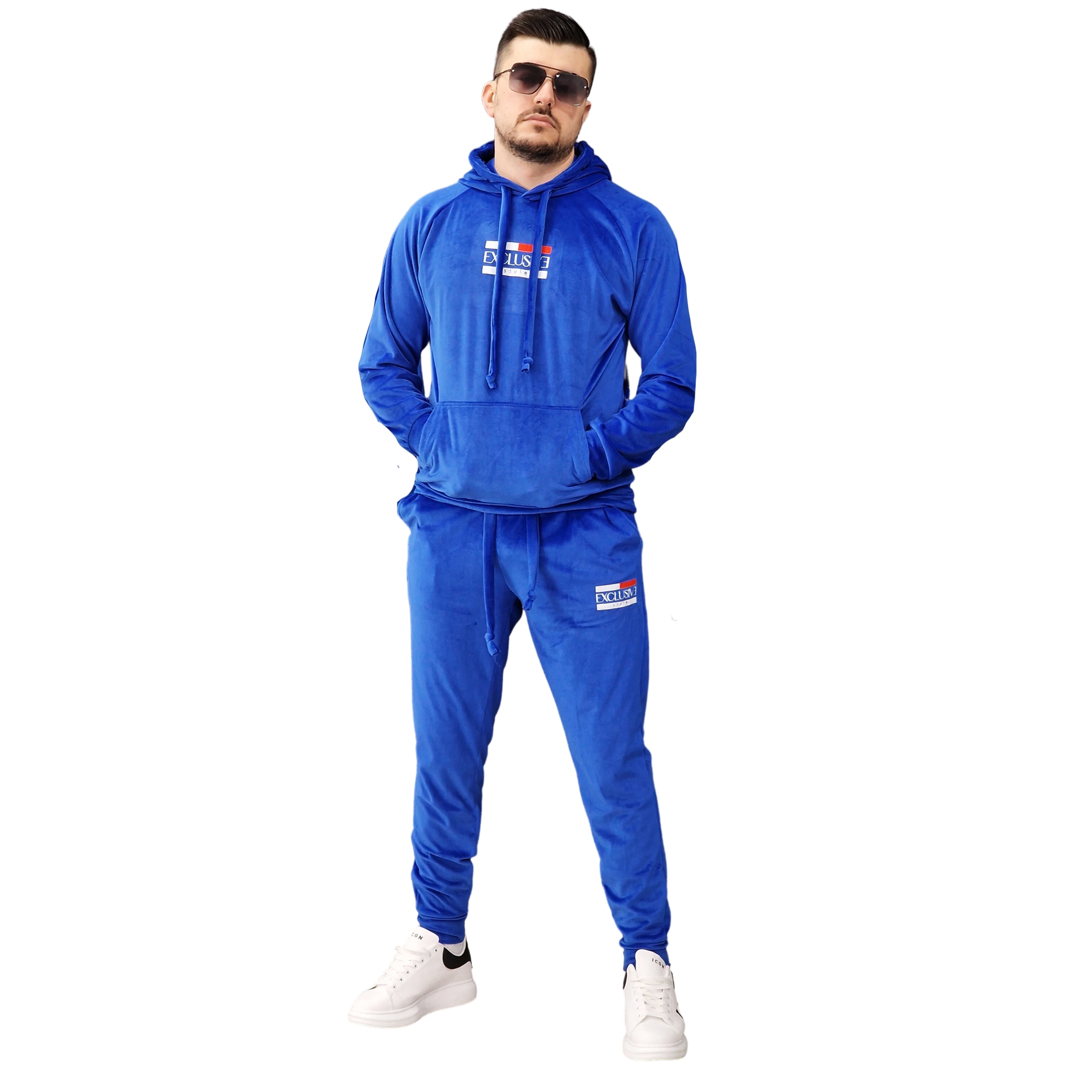 Trening barbatesc VEx, Catifea, XXL, Albastru - eMAG.ro