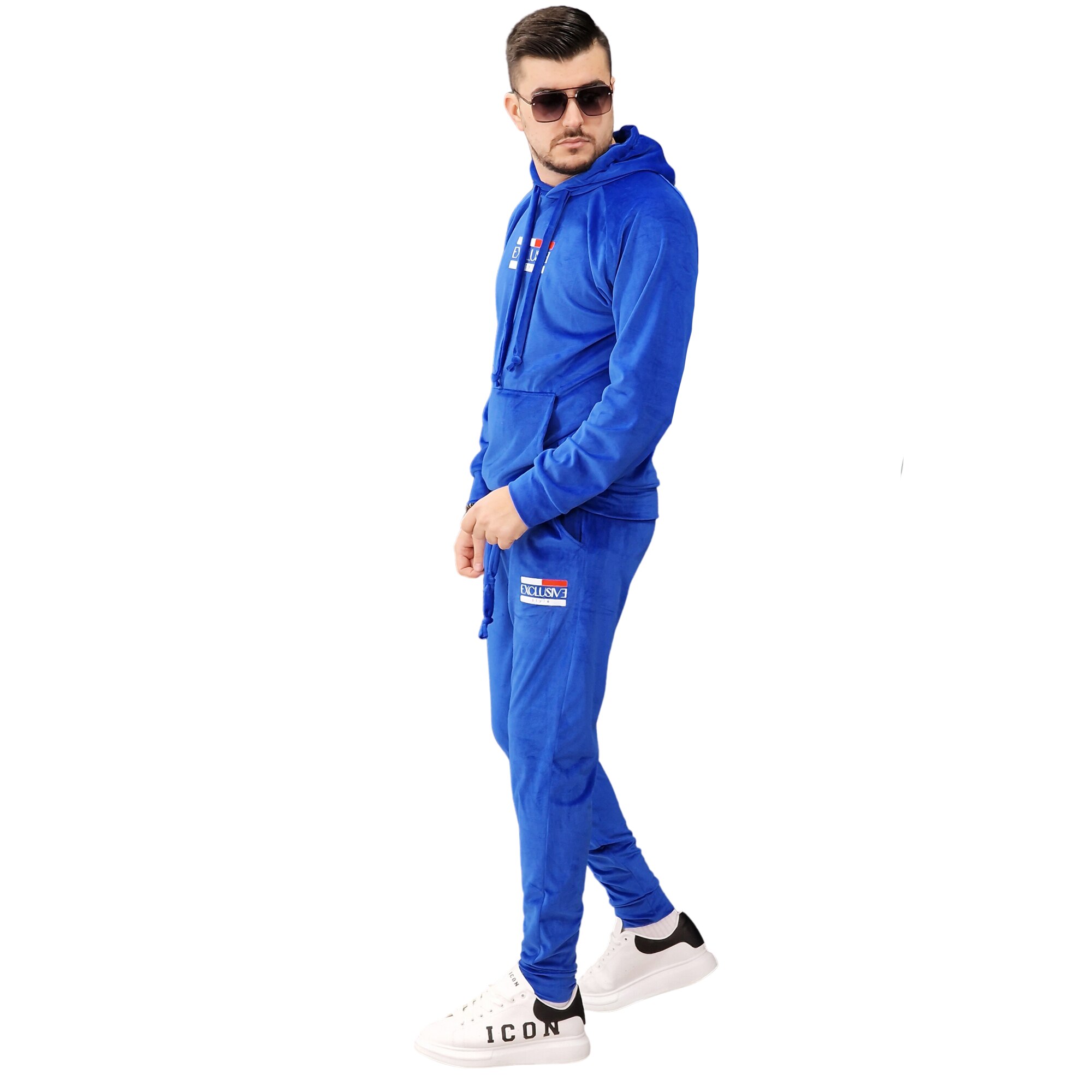 Trening barbatesc VEx, Catifea, XXL, Albastru - eMAG.ro