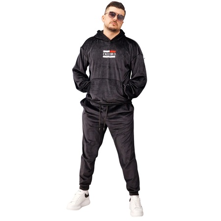 Trening barbatesc VEx Oversized, Catifea, L, Negru - eMAG.ro