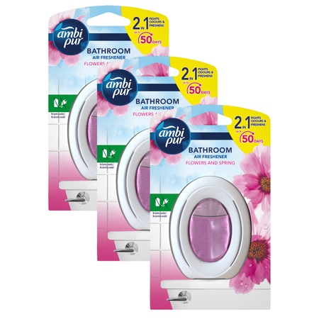 Ambi Pur Flowers and Spring fürdőszobai légfrissítő, 3x1db - eMAG.hu