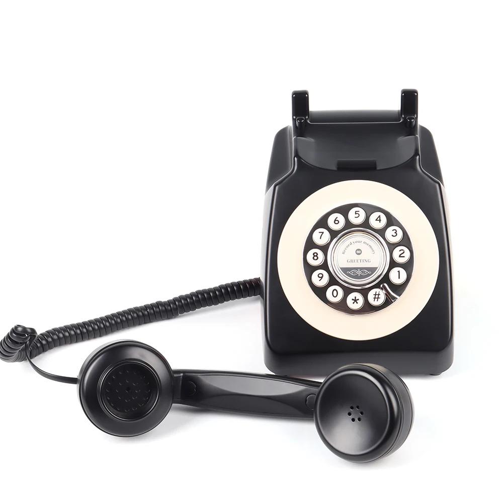 Telefon cu fir, Retro Audio Guestbook, inregistrare mesaje audio, 8gb ...