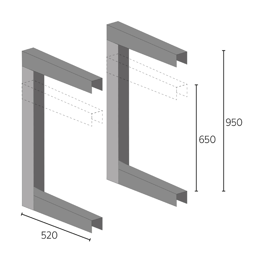 Set 2 console aer conditionat, Vecamco, pentru unitate externa, cu ...