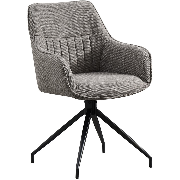 Set 2 scaune dining, rotative, Kring Sven, cu brate, rotire 180 de ...