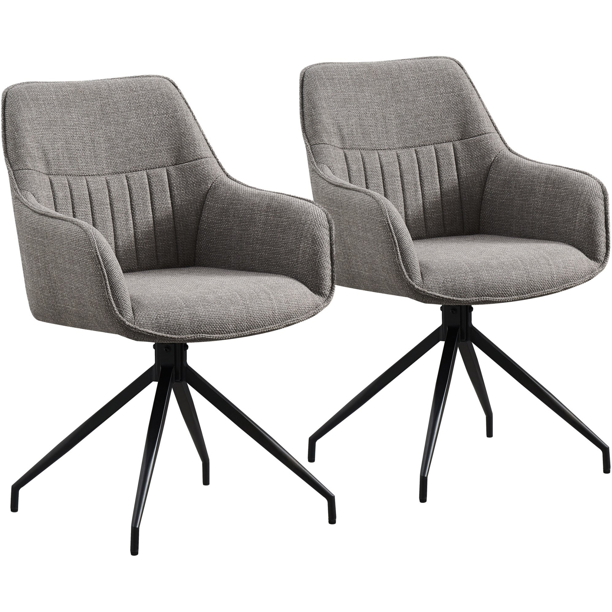 Set 2 scaune dining, rotative, Kring Sven, cu brate, rotire 180 de ...