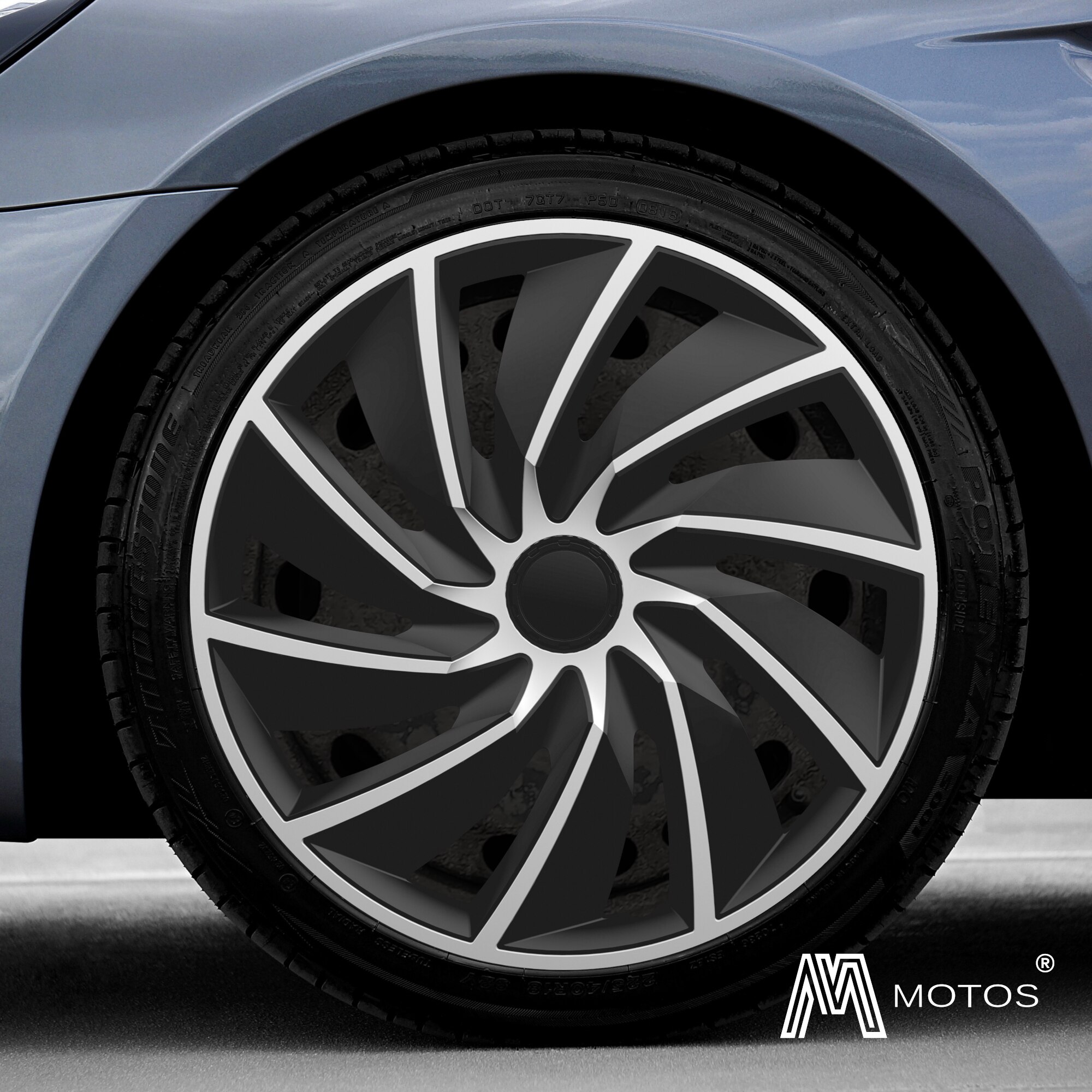 Set 4, Capace Roti, Gorecki, Argo, Turbo Van Silver Black, 17", ABS ...