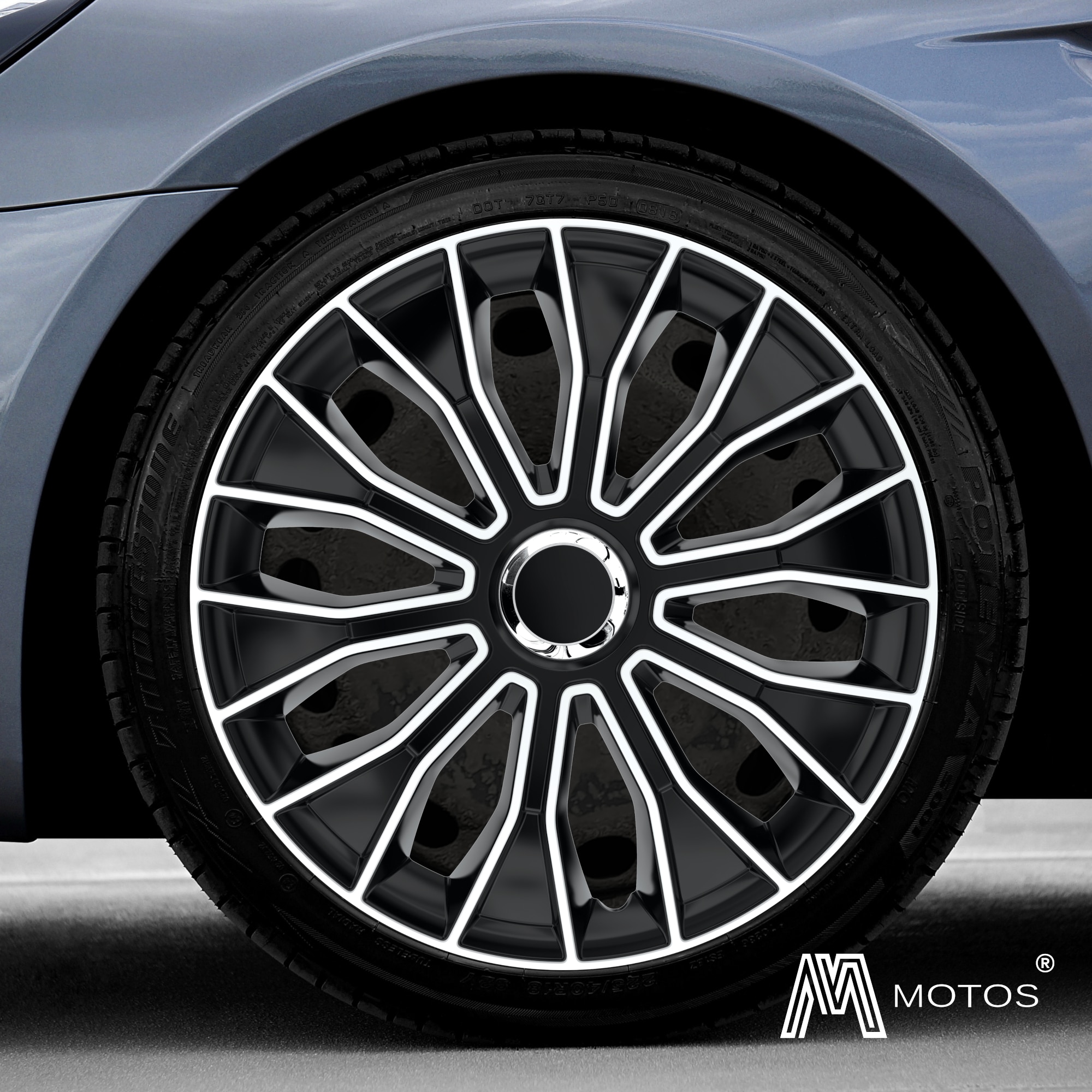 Set 4, Capace Roti, Gorecki, Argo, Voltec Pro White Black, 16", ABS ...