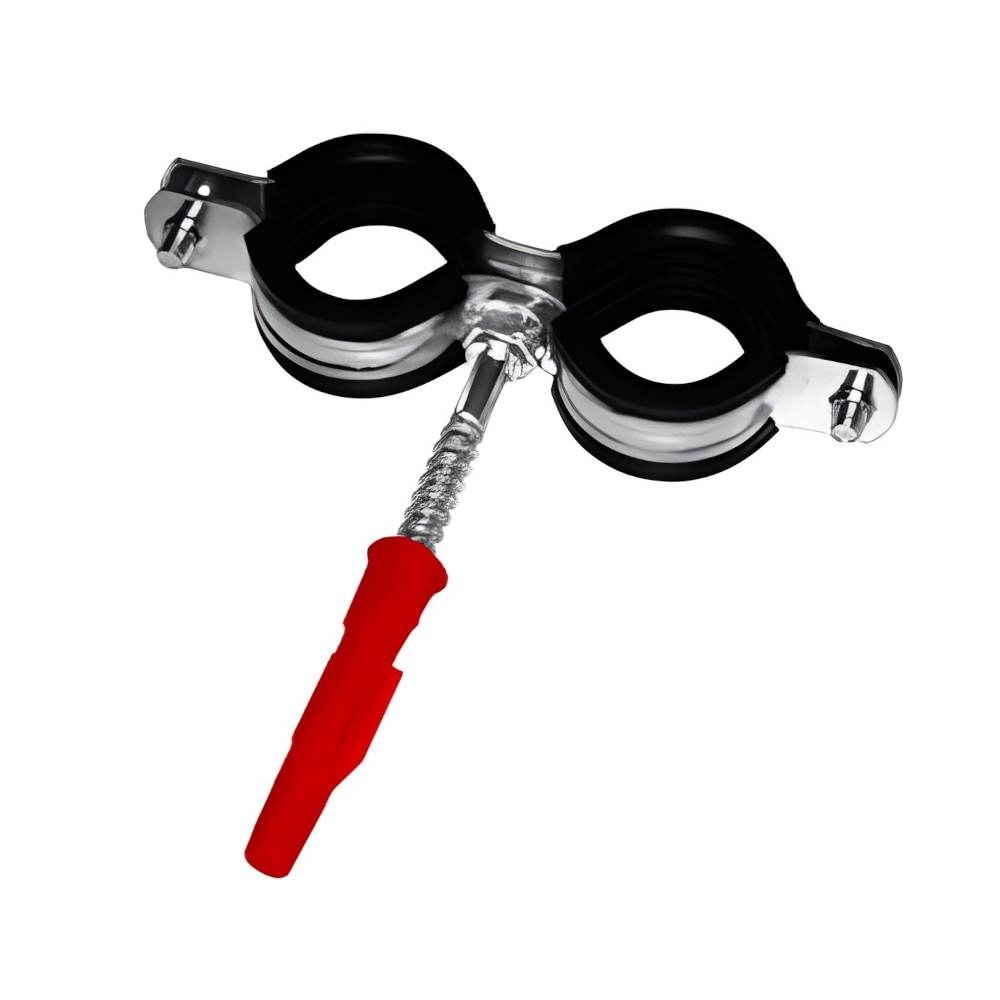 Suport dublu KELLER pentru conducte cu garnitura si cheie de fixare ...