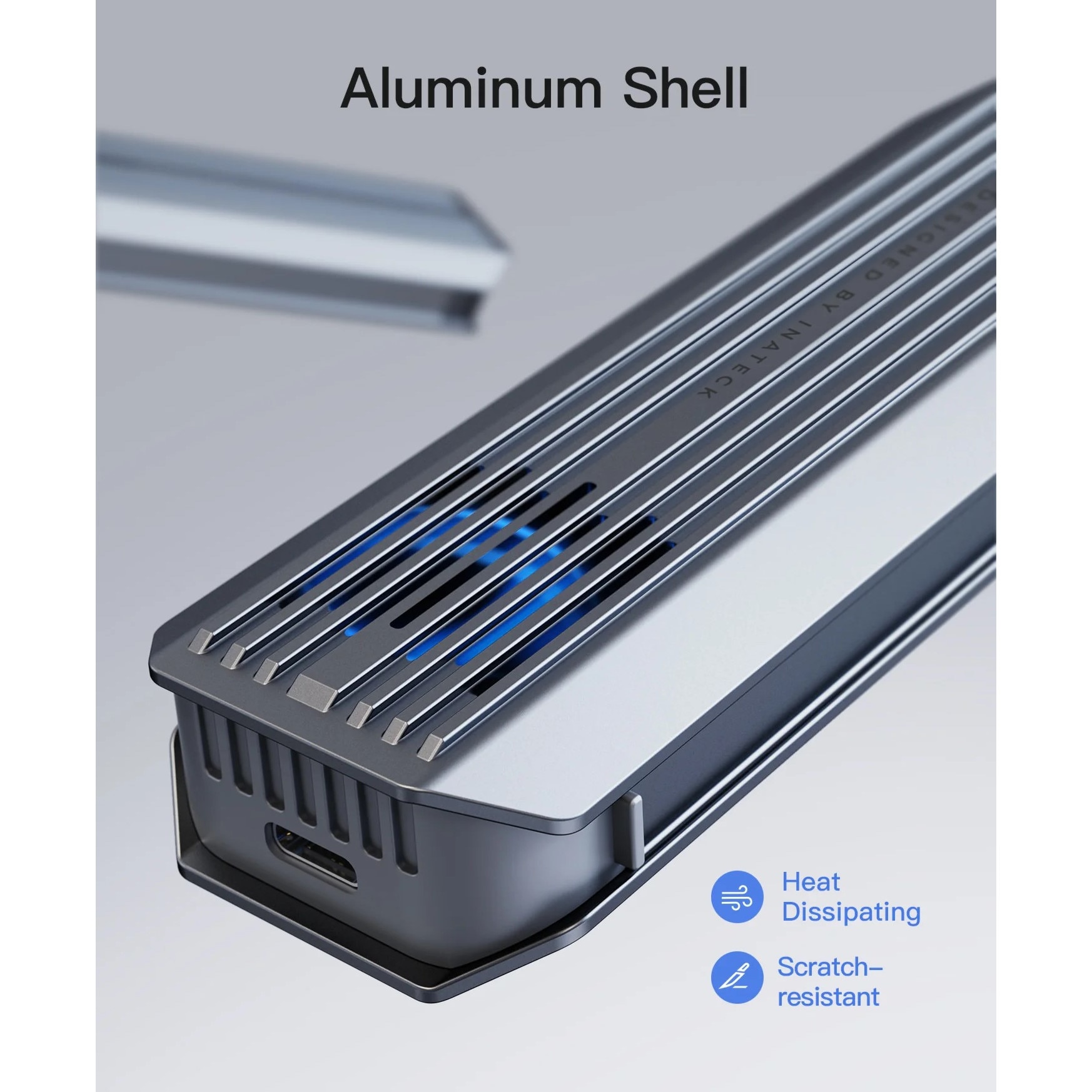 Carcasa pentru hard disk pentru M.2 NVMe cu USB C 3.2 si ventilator ...