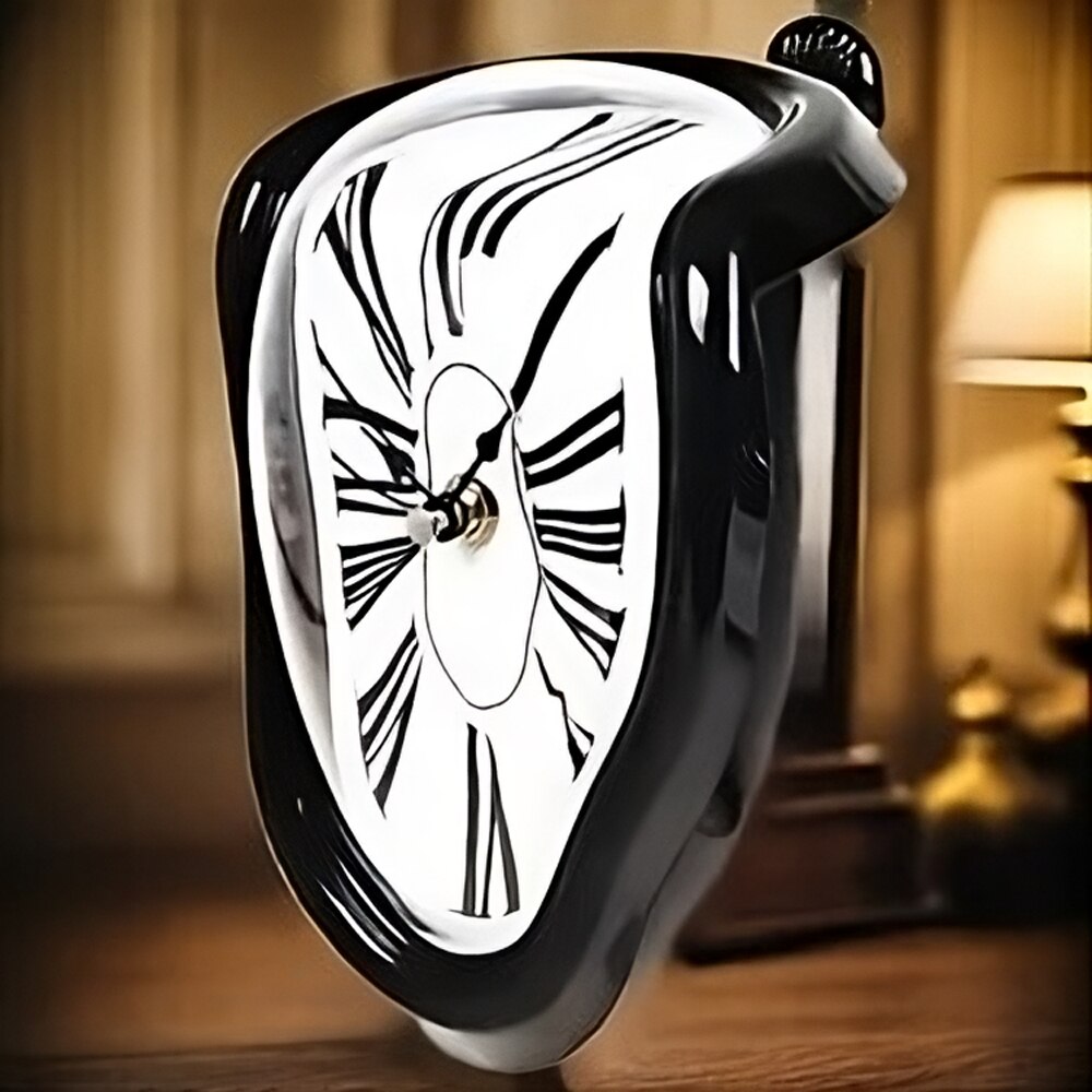 Ceas Melted, negru, stil Salvador Dali - eMAG.ro