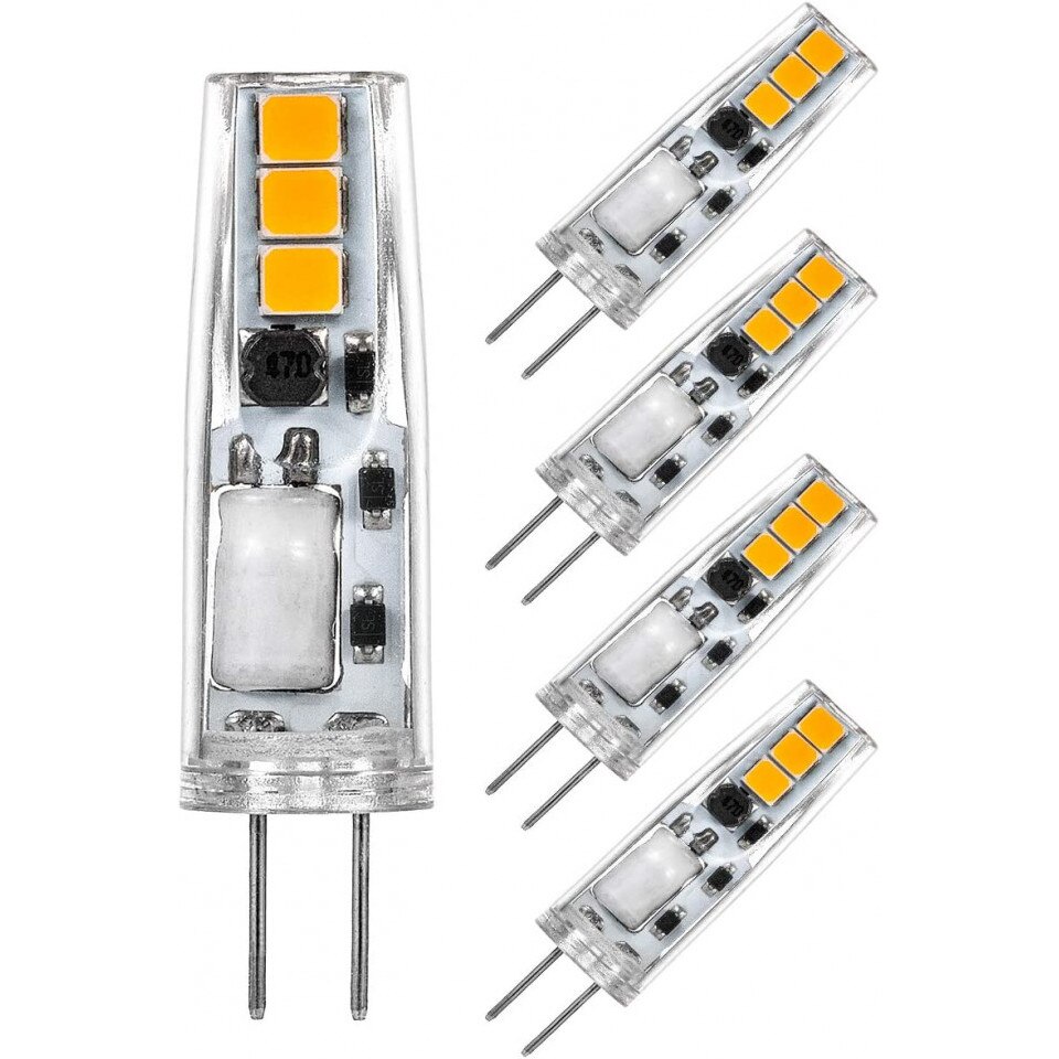 Set de 5 becuri LED G4 I-Shunfa, 3000 K, 1, 2 W, non-dimmable, AC/DC ...
