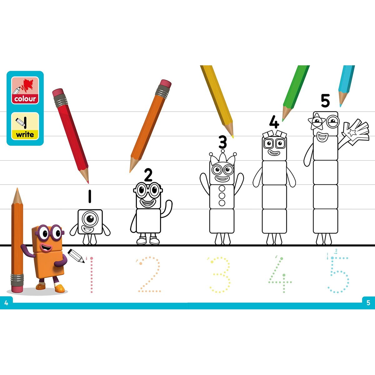 Carte cu activitati Numberblocks Colorez & ma distrez Numberblocks ...