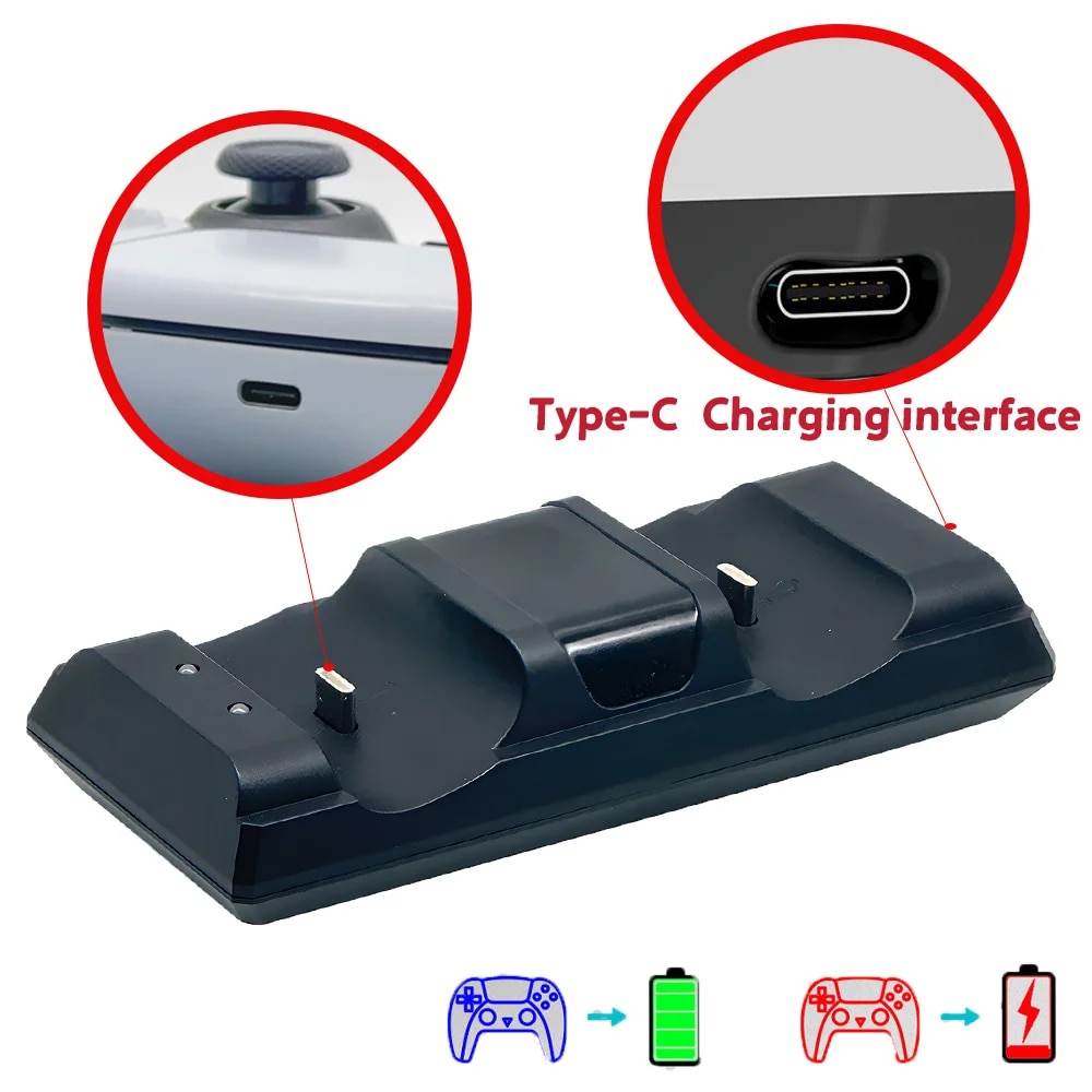 Statie incarcare controller PS5, KINSI, alb - eMAG.ro