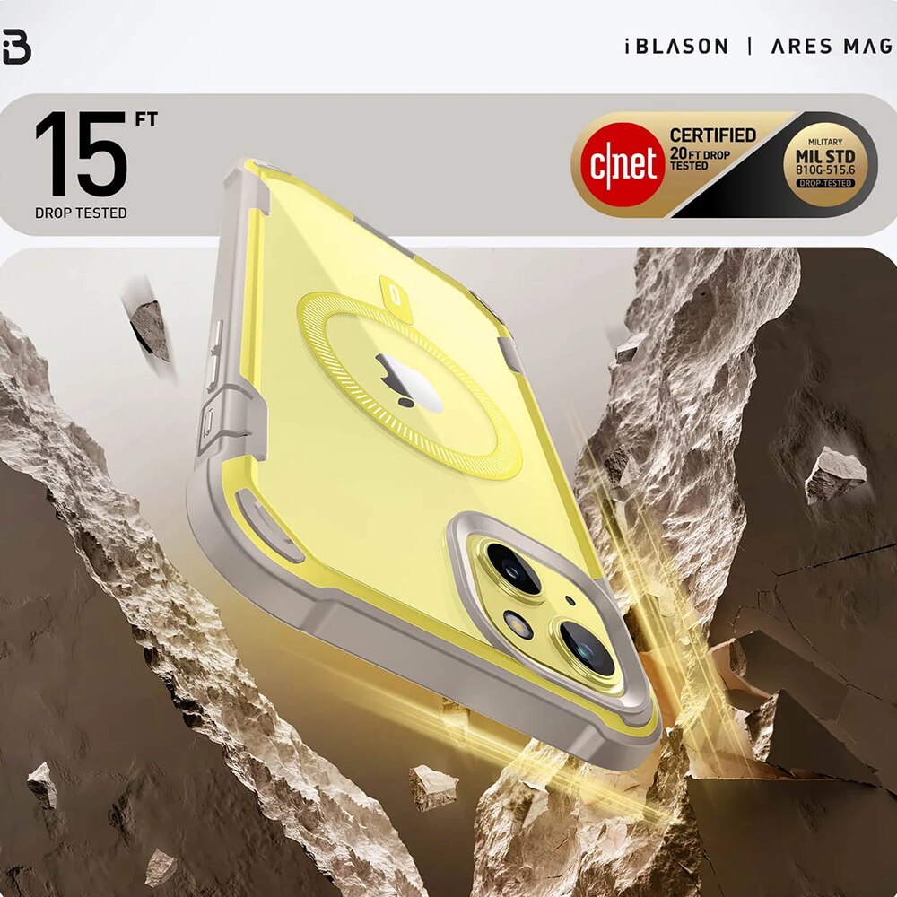 Кейс за iPhone 15, K160, Жълт - eMAG.bg