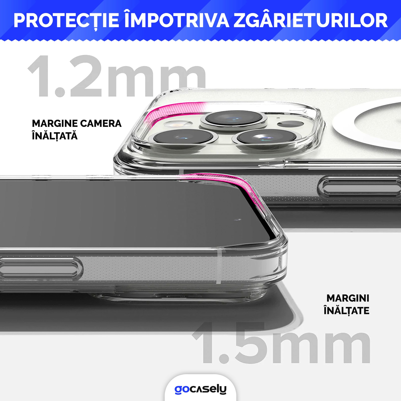 Husa de protectie MagSafe pentru iPhone 13 Pro Max, Transparenta ...