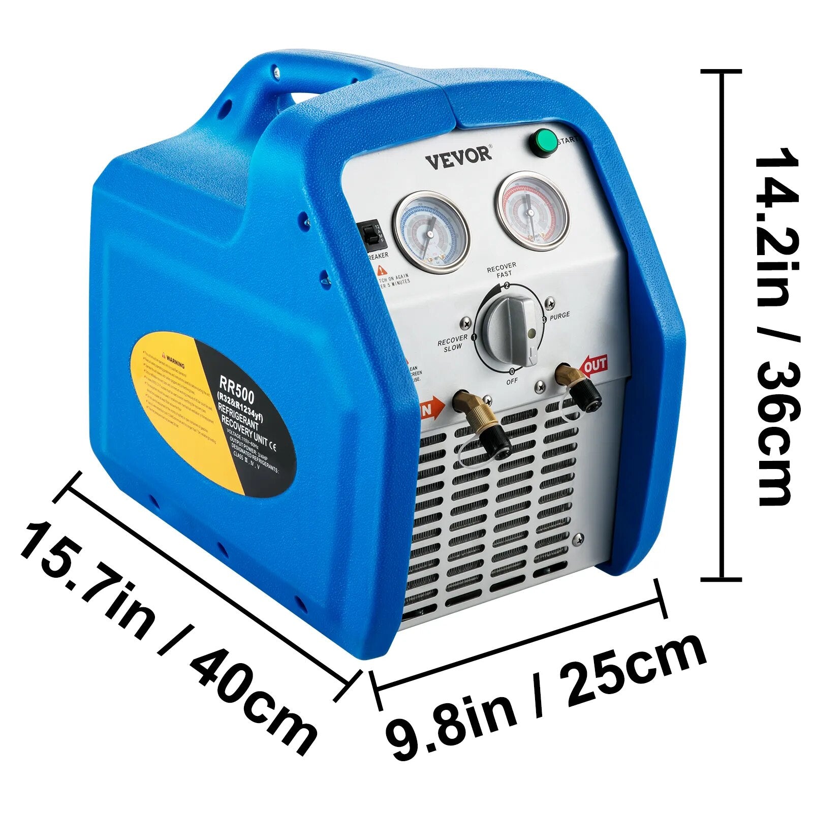 Compresor portabil, Vevor, 220V, 1750rpm, 34Hp, 558Psi, Albastru - eMAG.ro