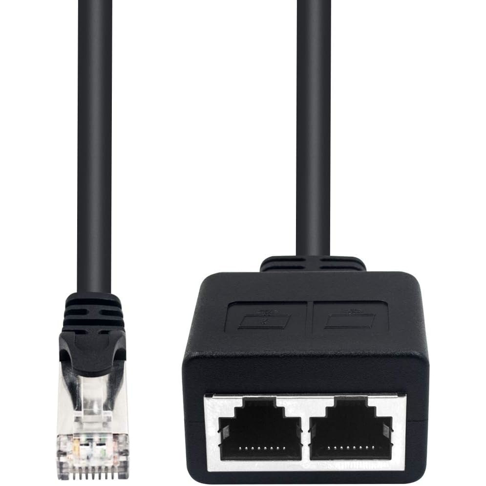Cablu splitter Ethernet, Aisdelu®, 1 RJ45 tata-2 RJ45 mama, pentru ...