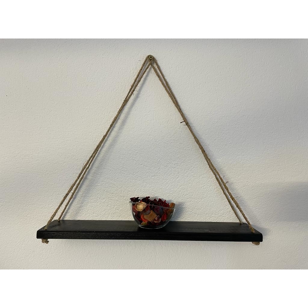 Set 2 rafturi de perete din lemn de pin. 50 cm, negru, raft perete ...