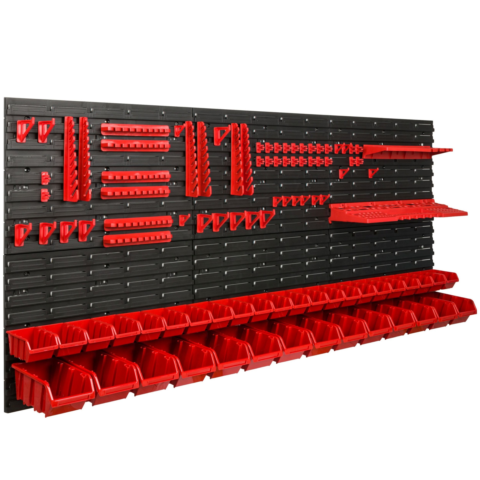 Panou organizare scule, SimpleThing, Polipropilena, Negru/Rosu - eMAG.ro