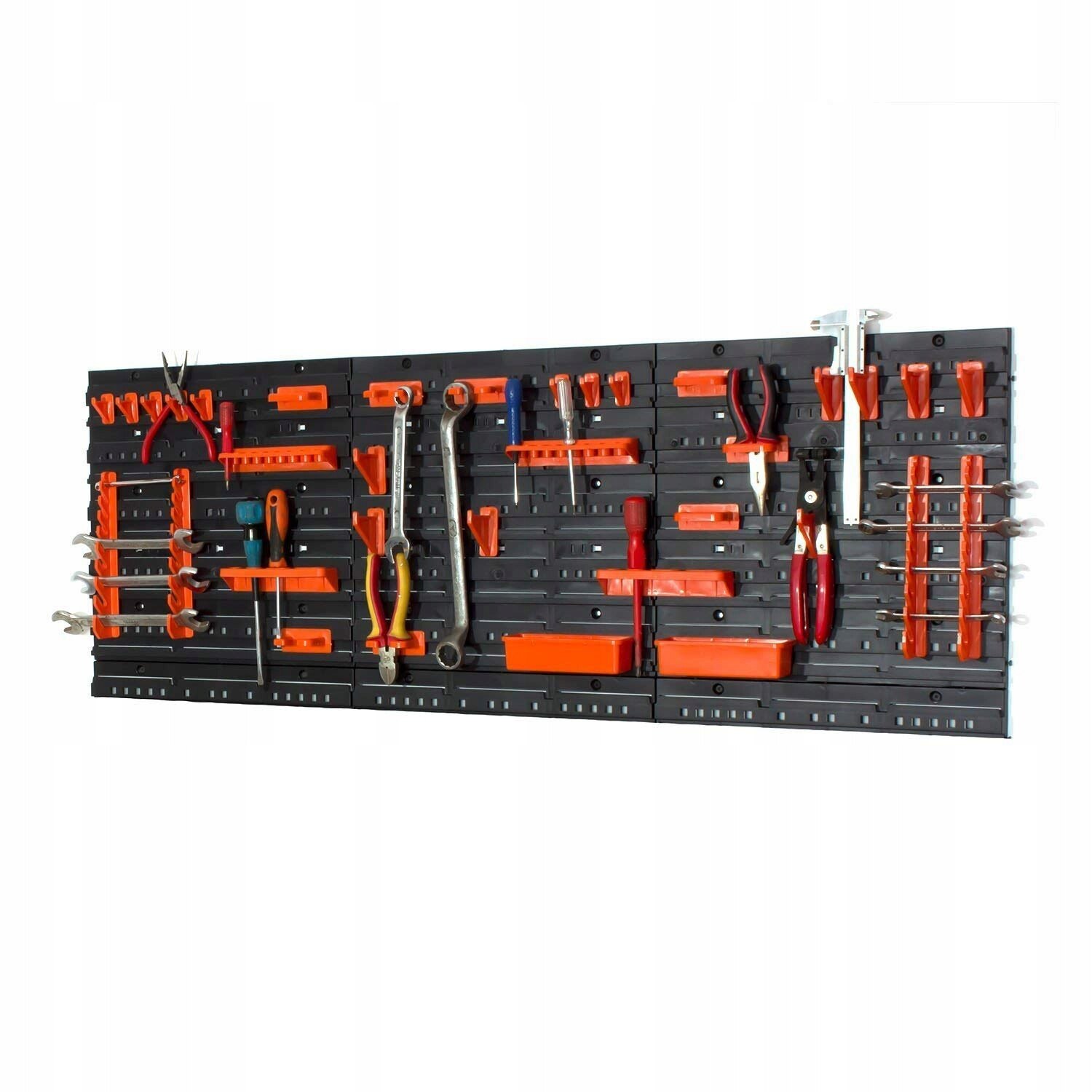 Panou depozitare scule, Cu 21 compartimente, Negru/Rosu - eMAG.ro