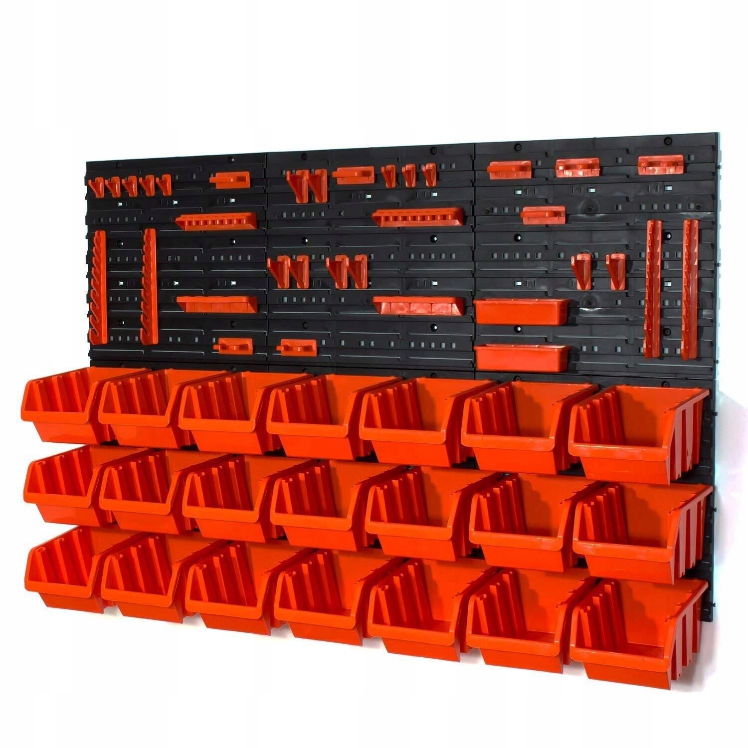 Panou depozitare scule, Cu 21 compartimente, Negru/Rosu - eMAG.ro