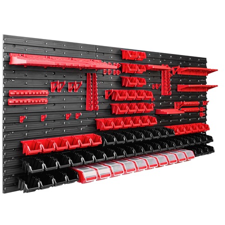 Panou depozitare scule, SimpleThing, Cu compartimente, Rosu/Negru - eMAG.ro
