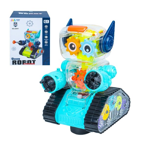 Robot transparent care poate fi tras manual cu sunet si lumina - eMAG.ro