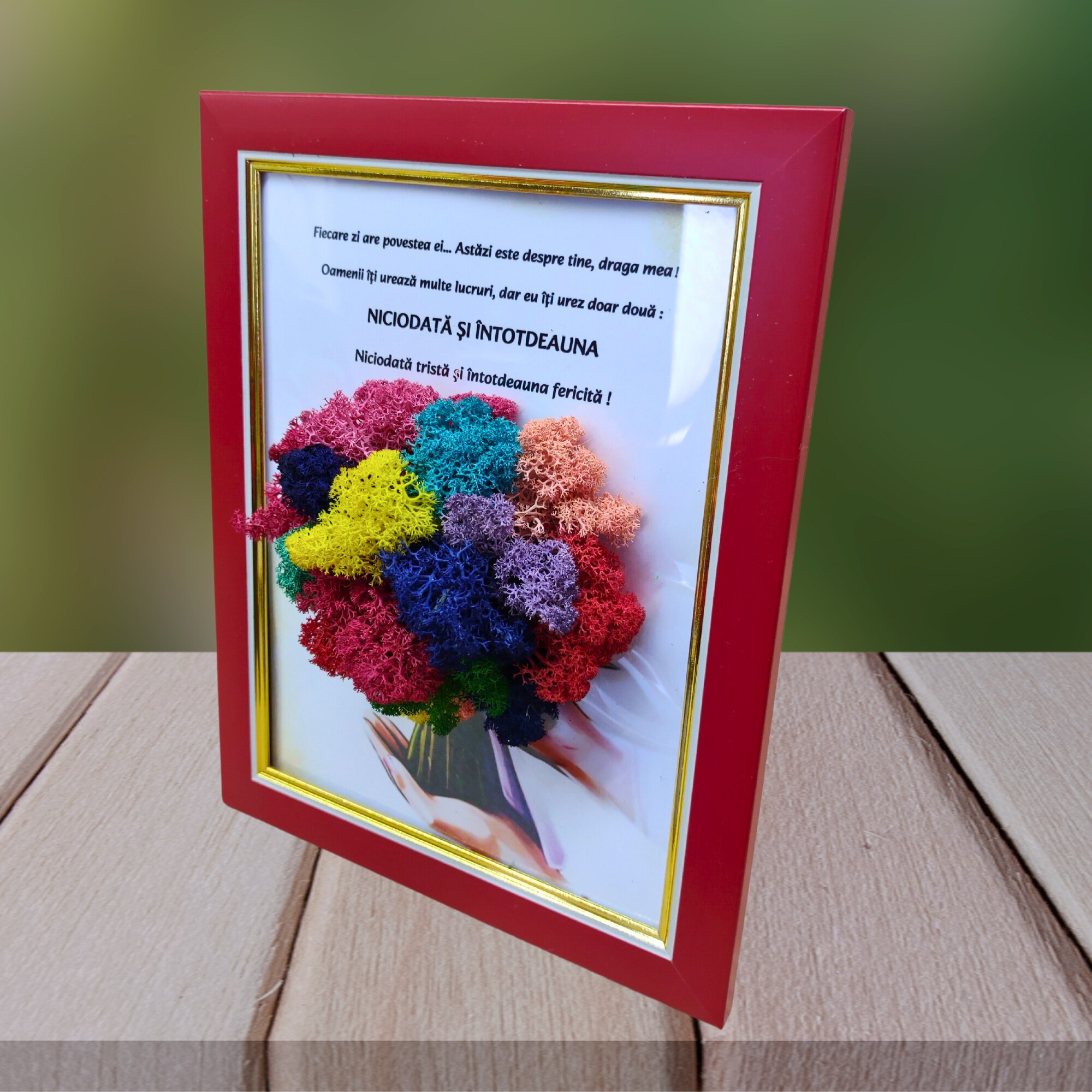 Tablou in rama A5 (21x15 cm) - Fiecare zi are povestea ei - v1, decorat ...