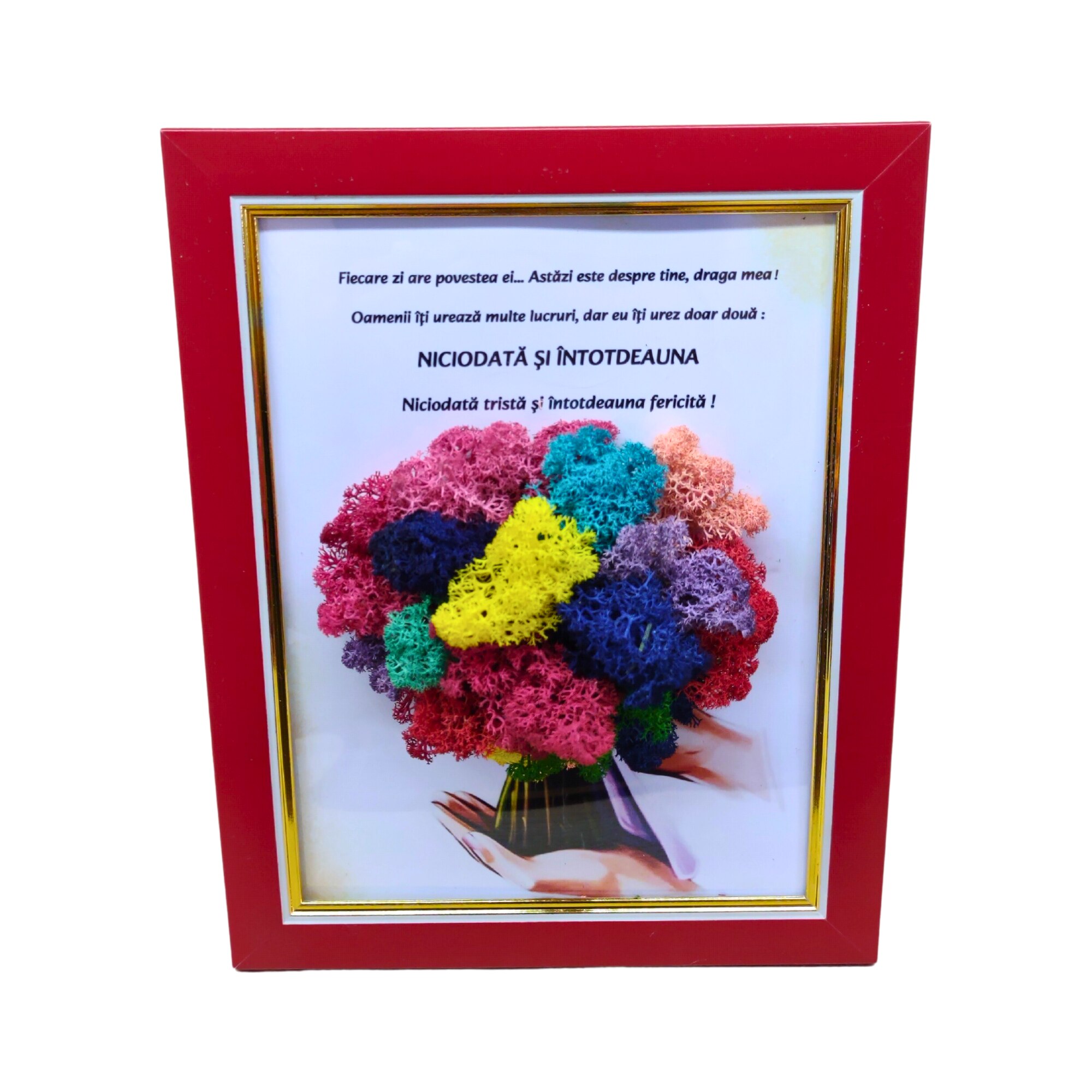 Tablou in rama A5 (21x15 cm) - Fiecare zi are povestea ei - v1, decorat ...