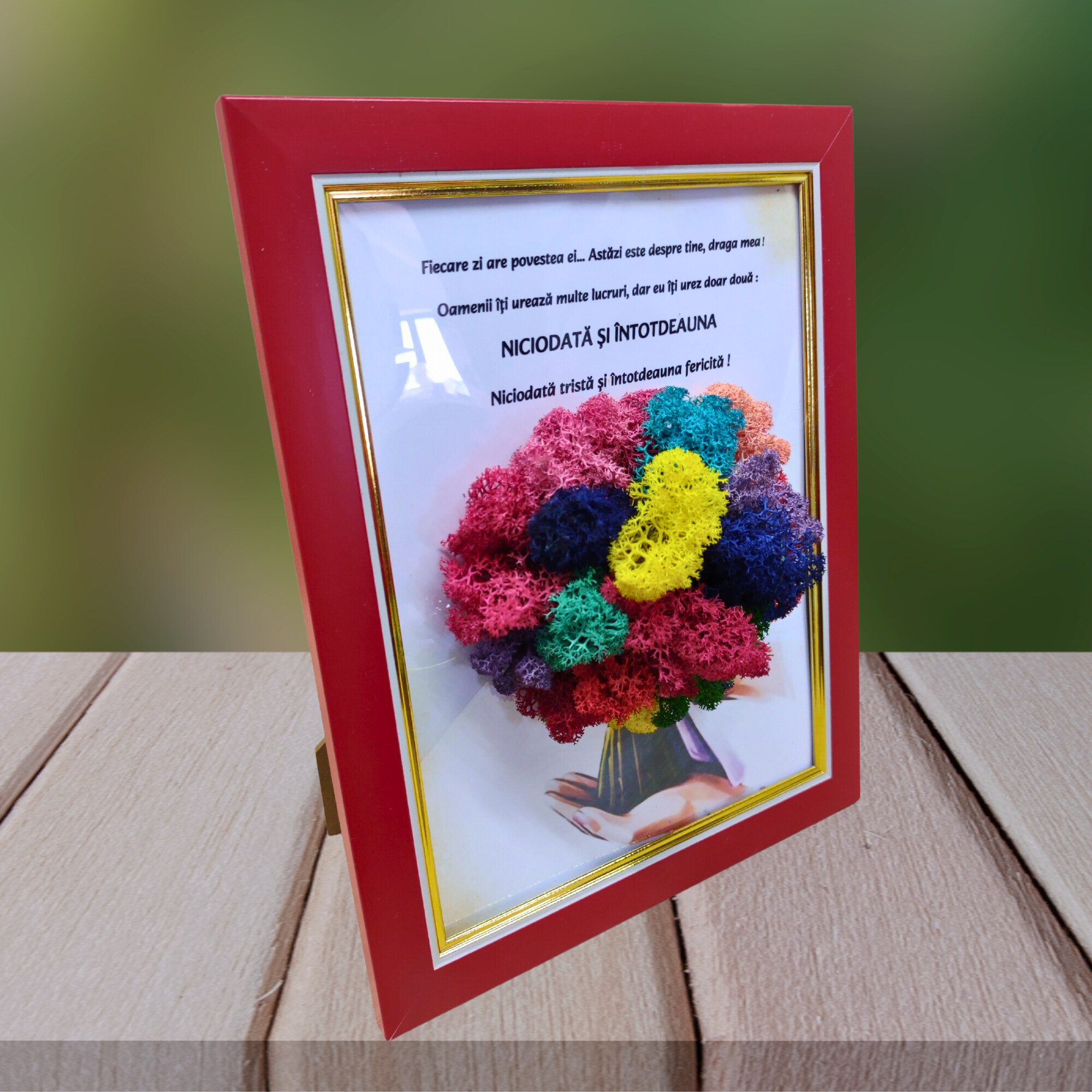 Tablou in rama A5 (21x15 cm) - Fiecare zi are povestea ei - v1, decorat ...