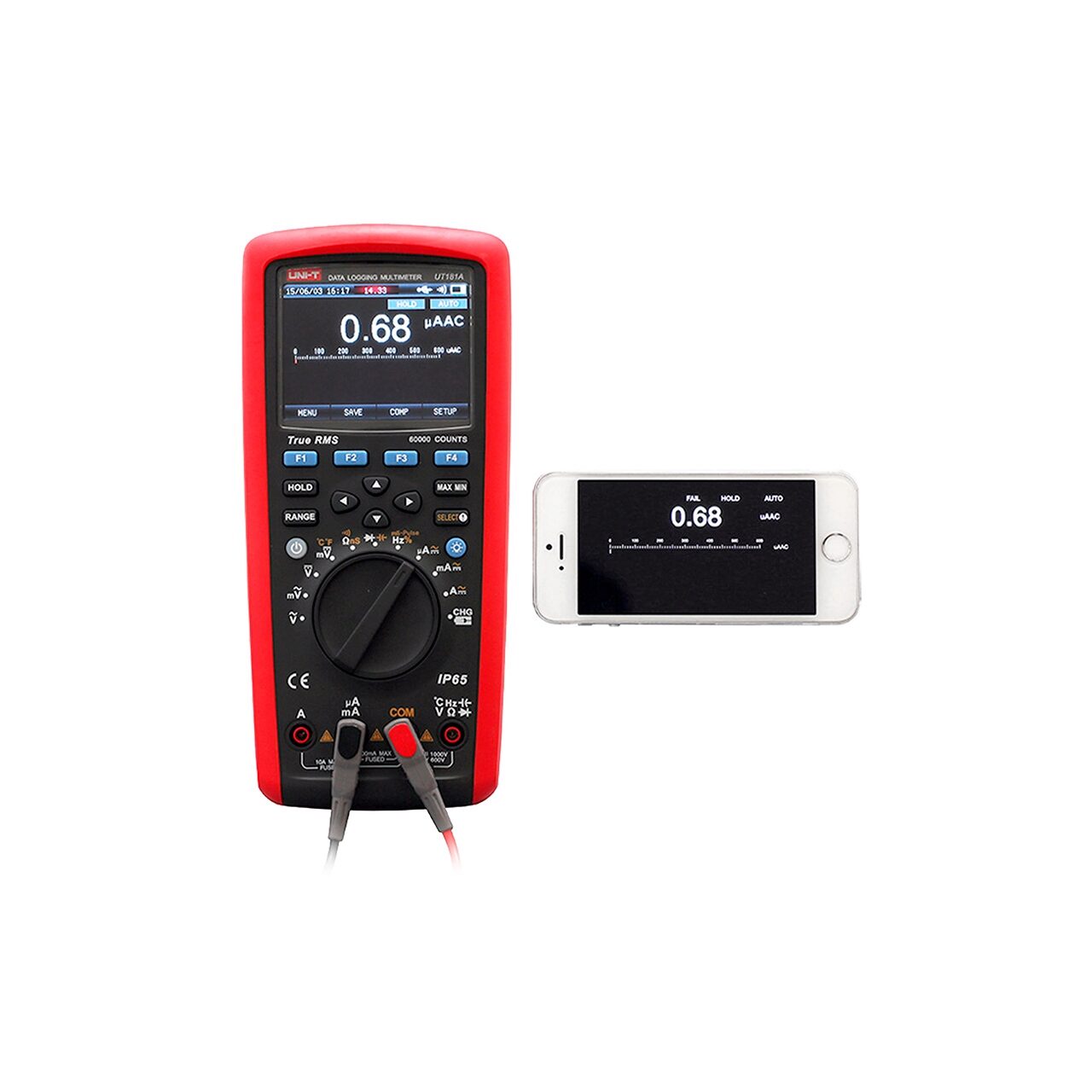 Multimetru digital UT181A, Tensiune si curent DC/AC, Rezistenta ...