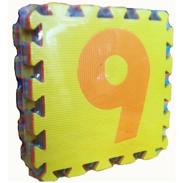 Covoras de joaca tip puzzle cu numere pentru copii, Multicolor, 30 x 30 ...