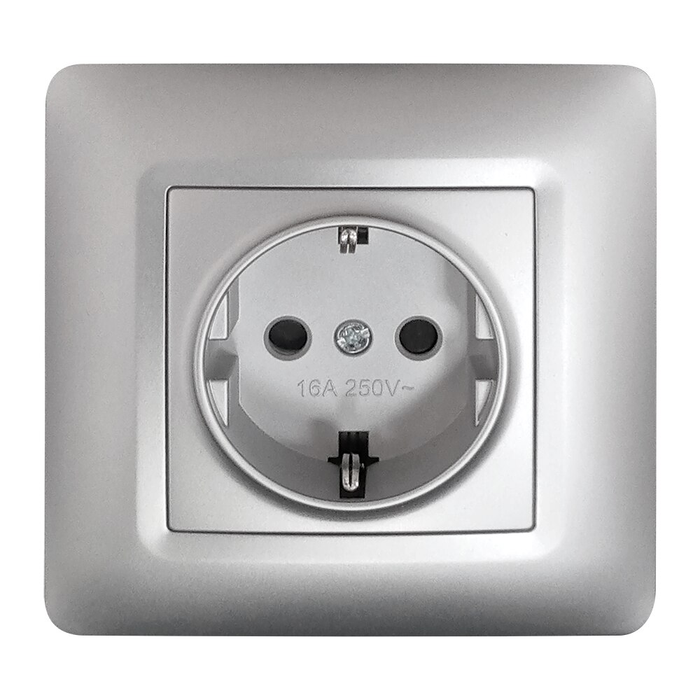 Priza simpla, Mentavill, Ecomax, 16A, argintiu - eMAG.ro