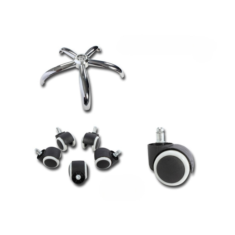 Set de 2 scaune birou, cu roti, inaltime reglabila intre 43-53 cm ...