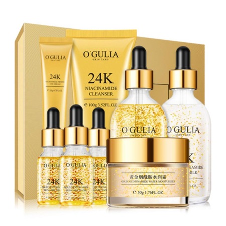 Комплект за ежедневна грижа за кожата, O'Gulia 24K GOLD, състоящ се от ...