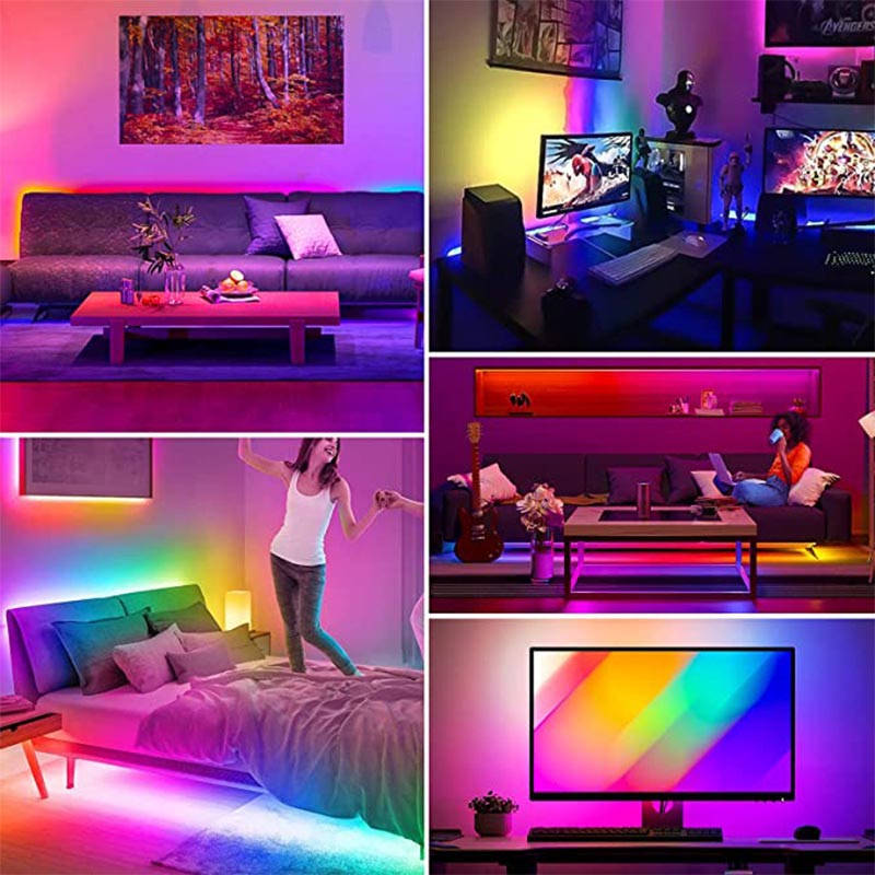 Banda Led Oein® Rgb Si Lumina Alba Simfonie Bluetooth Telecomanda