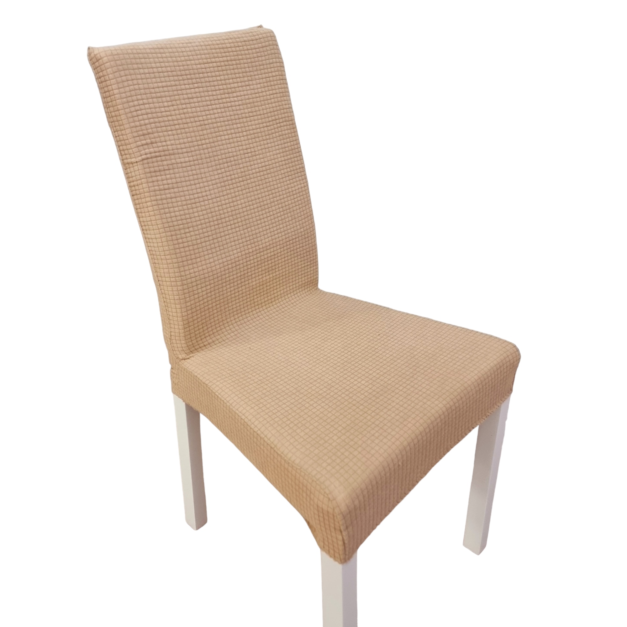 Husa Scaun Universala, Din Bumbac Embosat, Bej, 40x40x50 cm - eMAG.ro